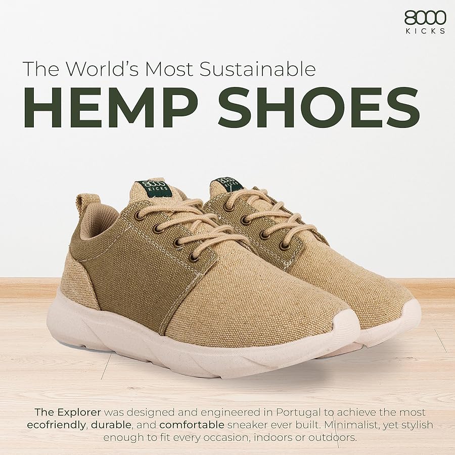 Hemp Shoes for Men: 8000Kicks Sustainable Style Redefined